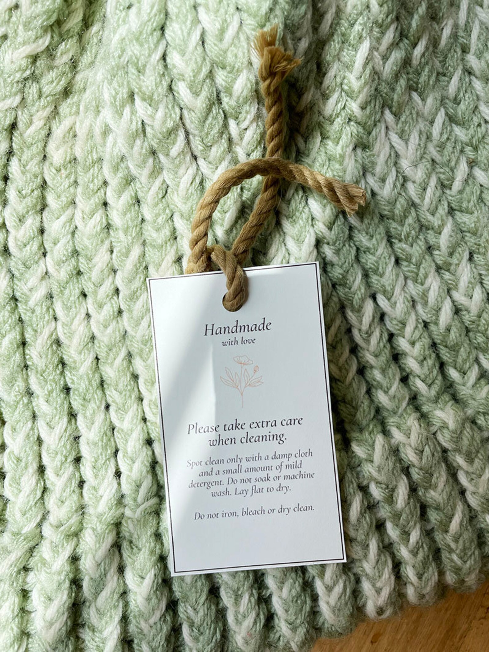 Printable Care Cards for Handmade Knits - Washing Instructions for ...