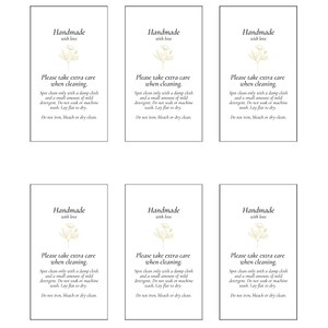 Printable Knit Care Cards: Spot Clean Only Instructions (digital ...