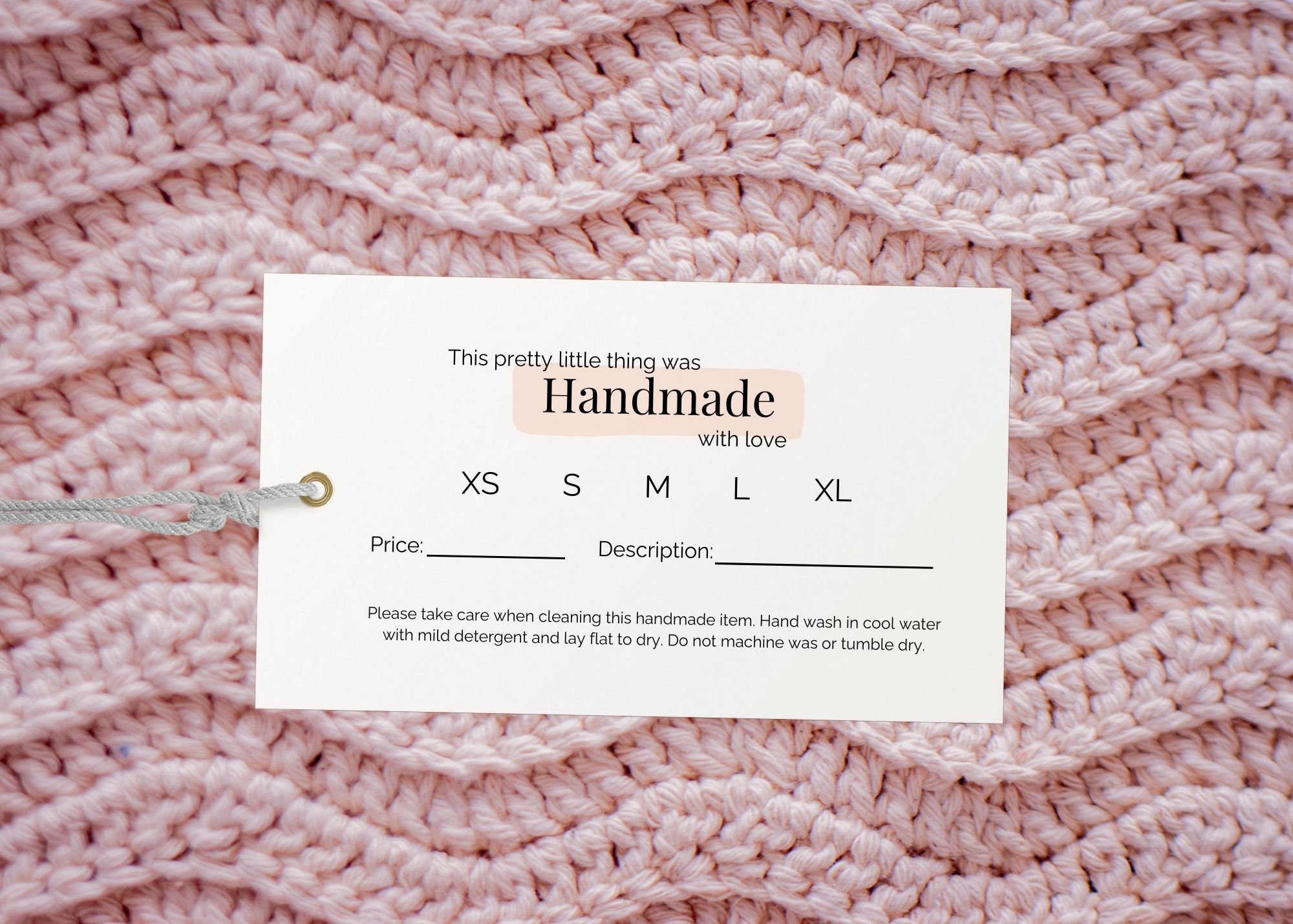 Printable Price Tags for Handmade Products - Hang Tags to Sell Knits ...
