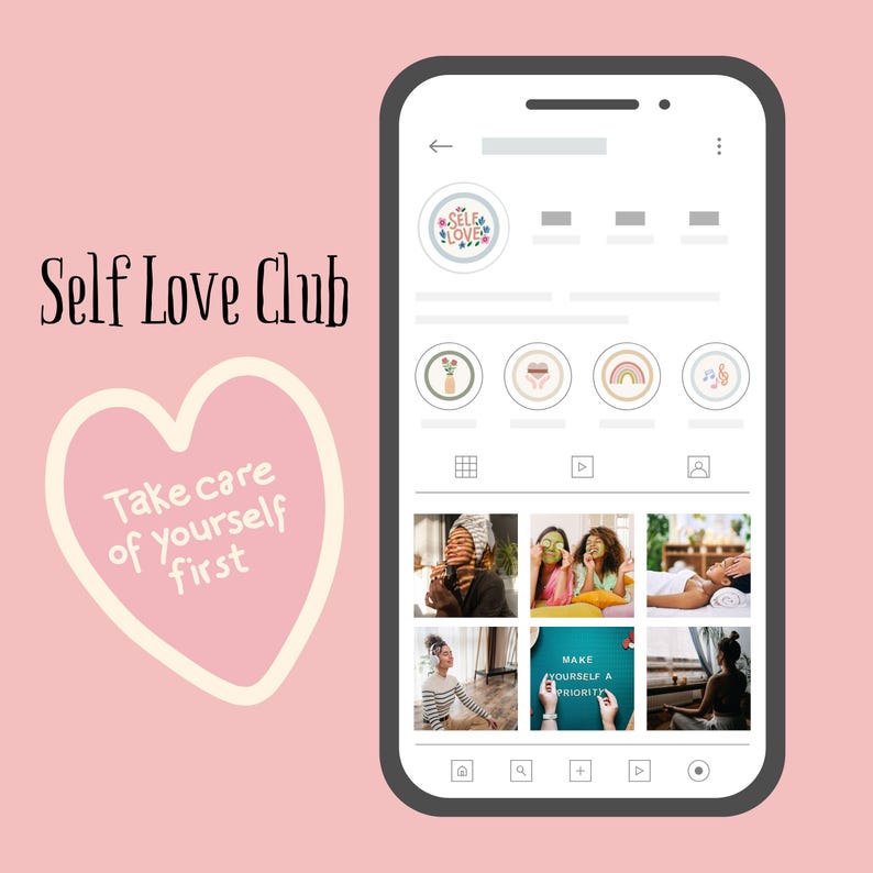 Self-care Instagram Highlight Covers: Wellness Theme (PNG, JPG) - Etsy