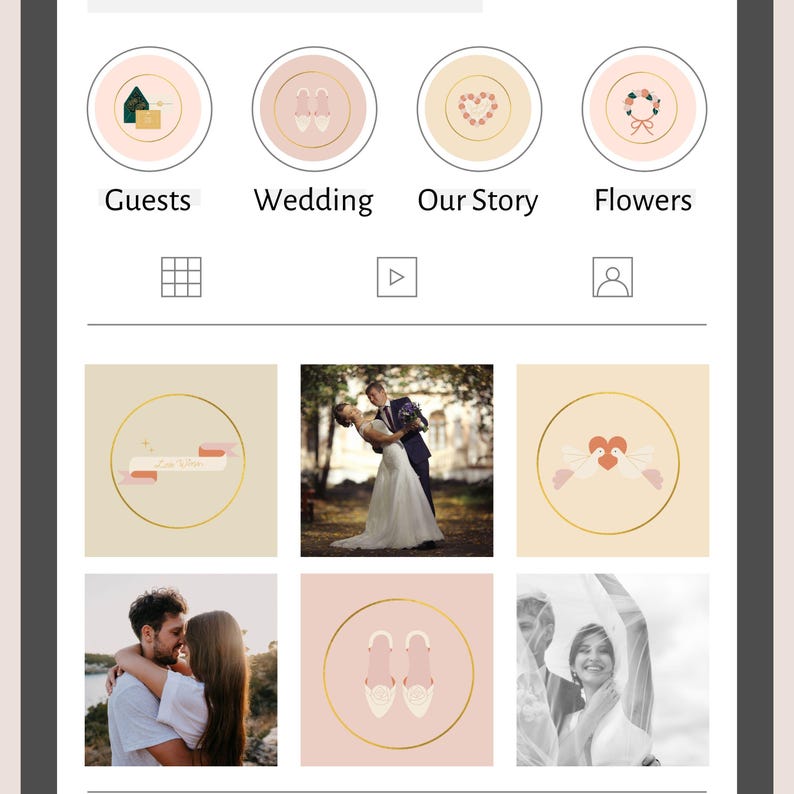 Wedding Instagram Story Highlight Covers - IG Covers Boho Wedding ...