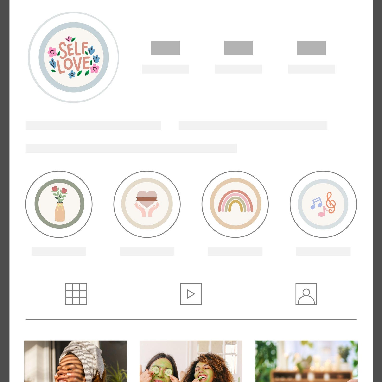 Self-care Instagram Highlight Covers: Wellness Theme (PNG, JPG) - Etsy
