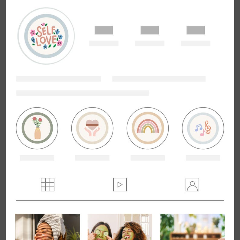 Self-care Instagram Highlight Covers: Wellness Theme (PNG, JPG) - Etsy
