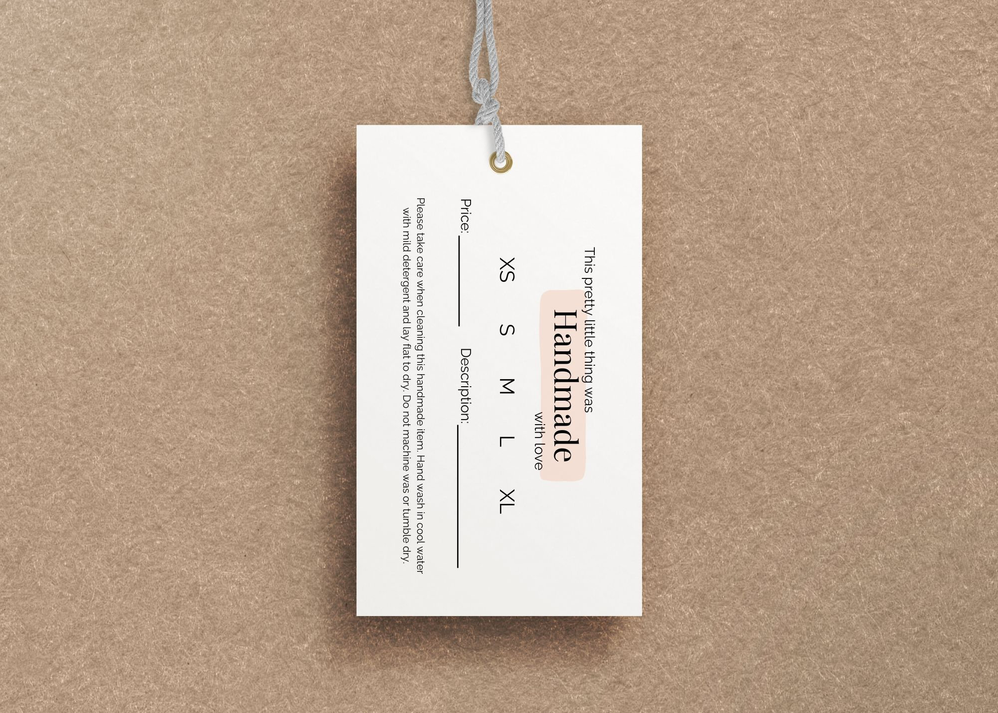 Printable Price Tags for Handmade Products - Hang Tags to Sell Knits ...