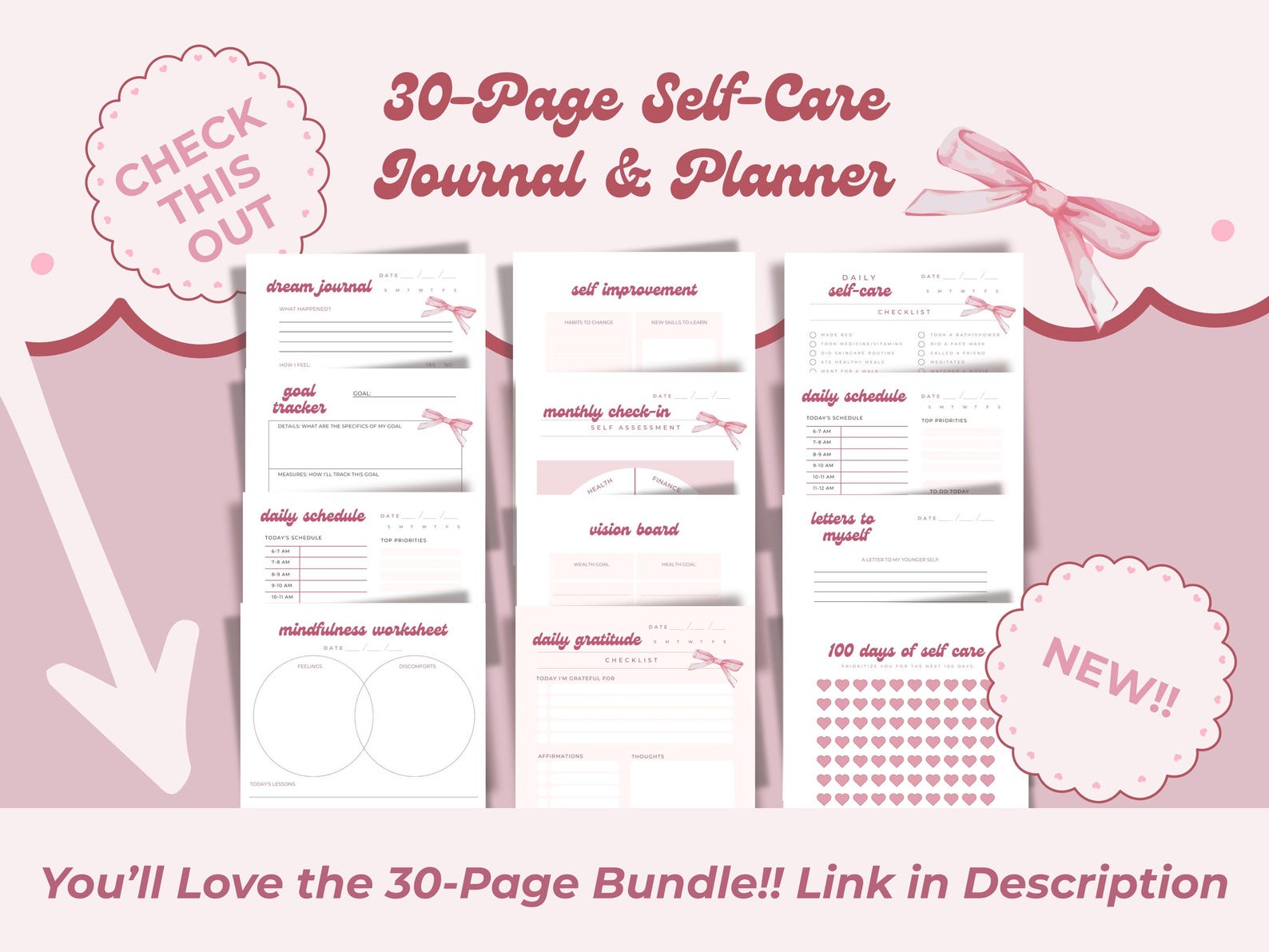Self-care Instagram Highlight Covers: Wellness Theme (PNG, JPG) - Etsy