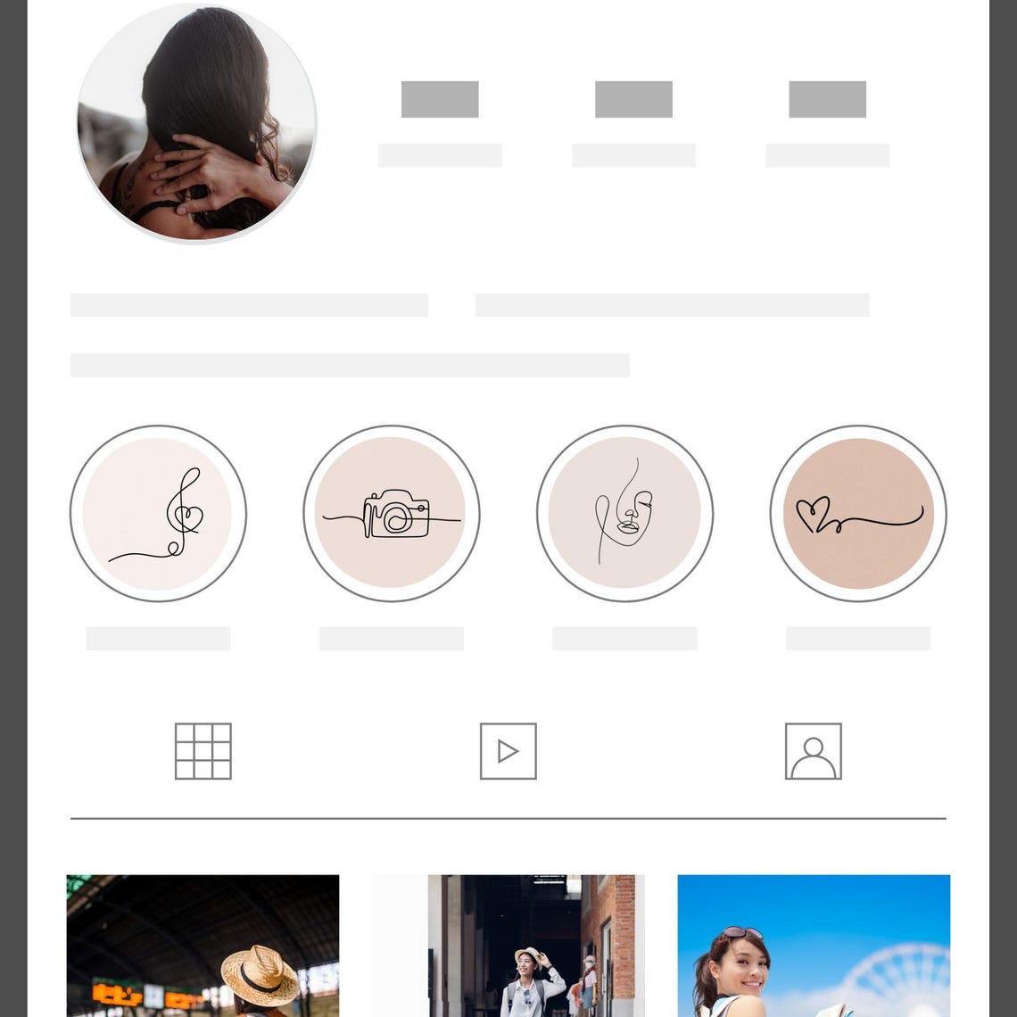 Beige Social Media Highlight Covers - Minimal IG Covers - 12 Story Highlight Covers - Instagram ...