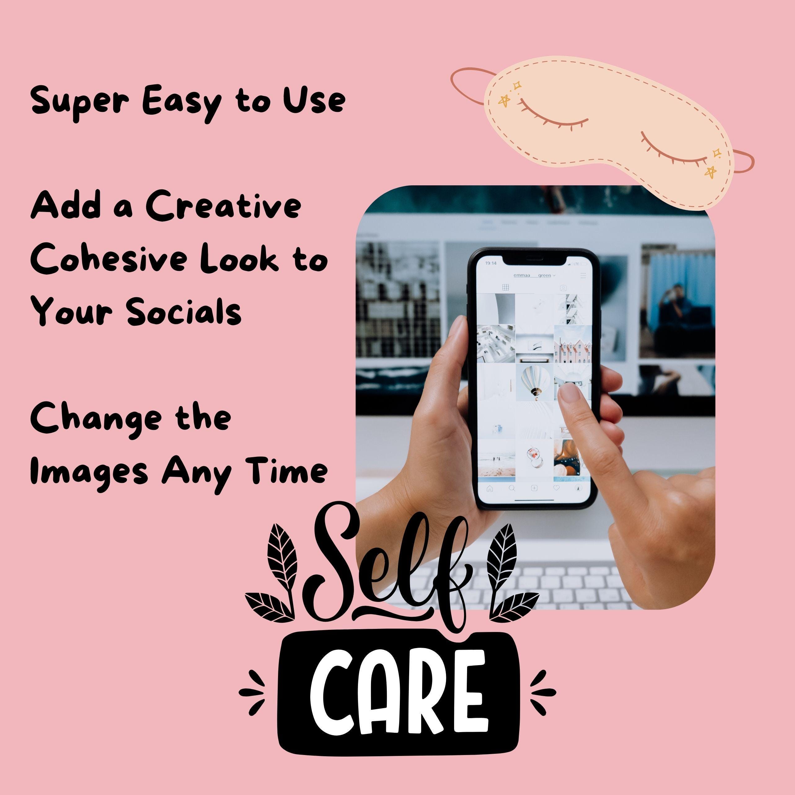 Self-care Instagram Highlight Covers: Wellness Theme (PNG, JPG) - Etsy