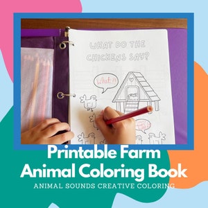 Farm Animal Printable Coloring Pages - Animal Sounds Coloring Pages ...