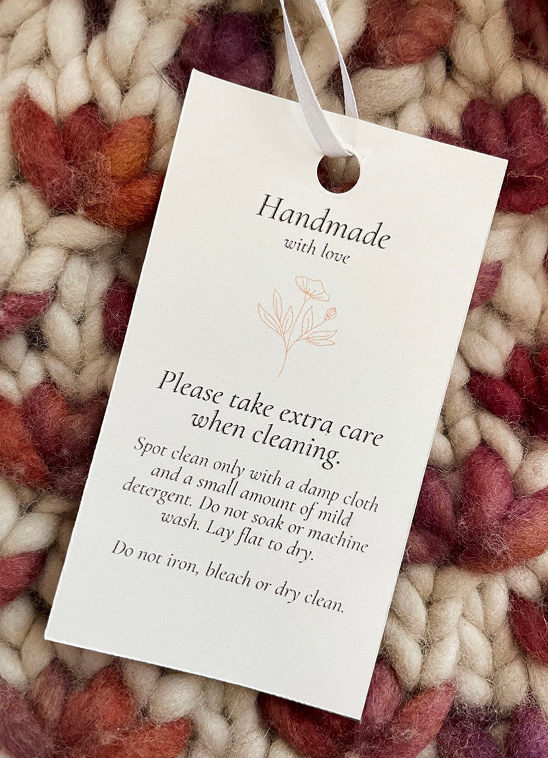 Printable Care Cards for Handmade Knits Washing Instructions for ...