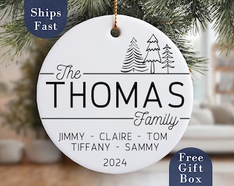 Personalized Family Acrylic Christmas Ornament 2024, Custom Family ...