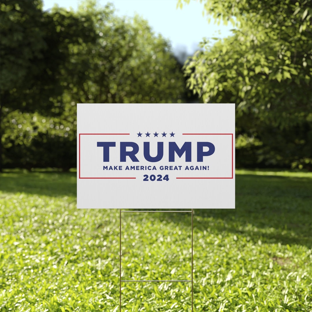 Trump Yard Sign 2024 Make America Great Again Trump Lawn Sign Durable ...