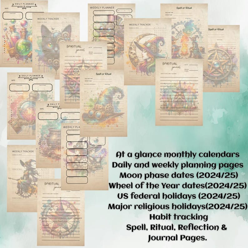 2024-2025 Digital Steampunk Witchy Planner and Calendar - Etsy