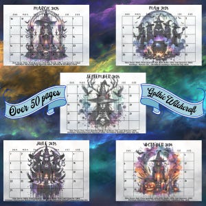 2024-2025 Digital Gothic Witch Planner and Calendar - Etsy