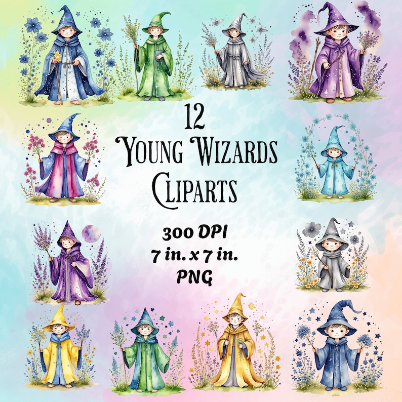 12 Young Wizards Clipart PNG - Etsy