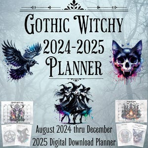 2024-2025 Digital Gothic Witch Planner and Calendar - Etsy