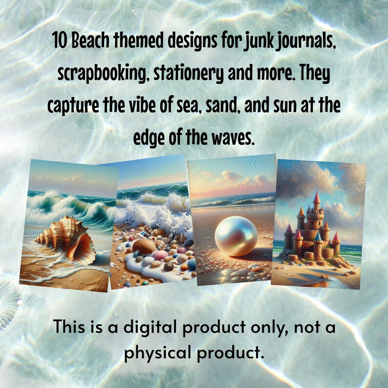 Sand and Sea Printable Journal Papers - Etsy