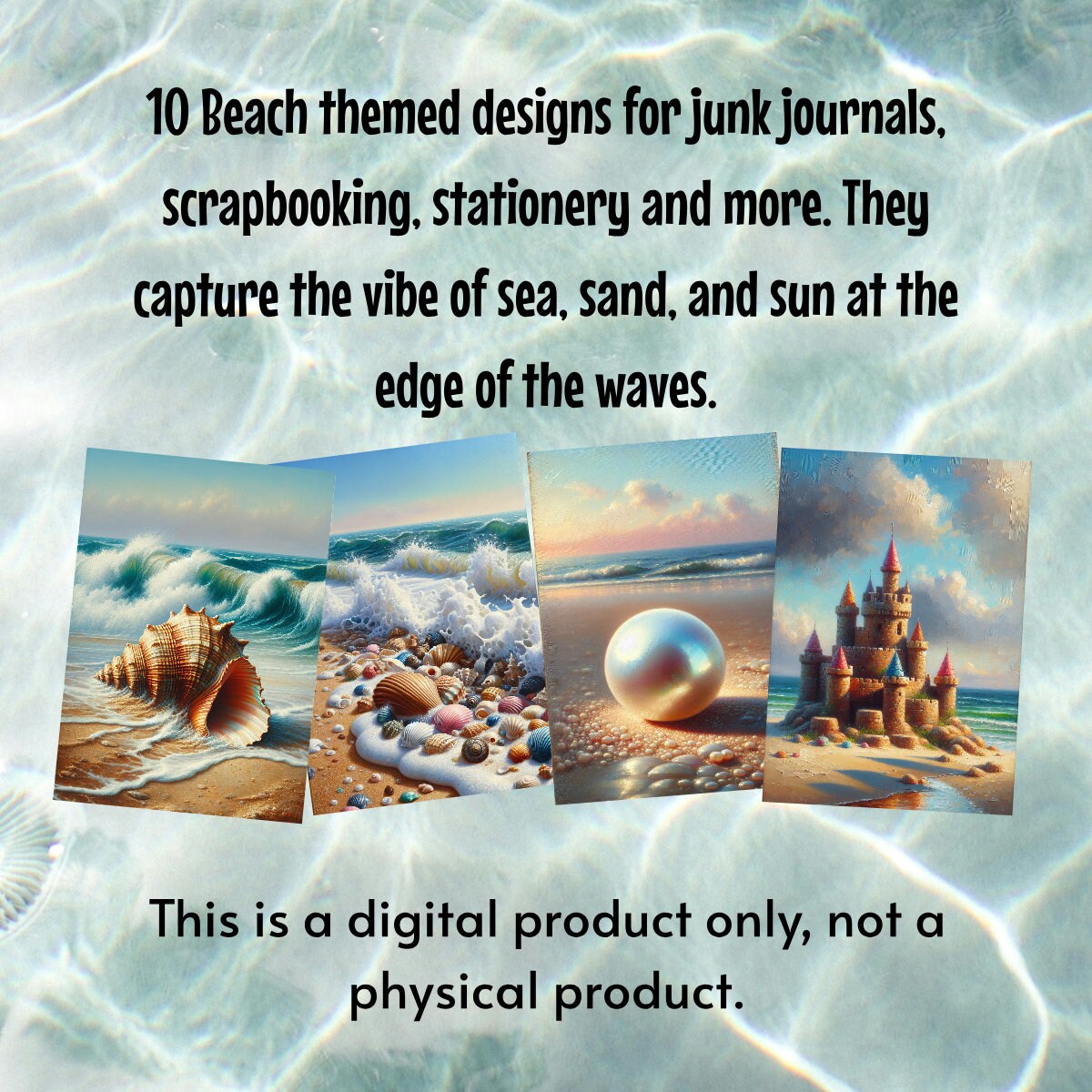 Sand and Sea Printable Journal Papers - Etsy