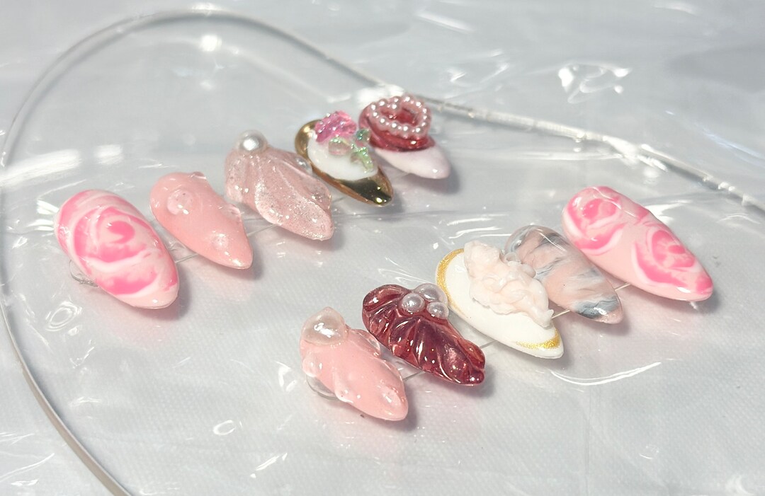 Aphrodite Goddess Press on Nail Design | Aesthetics Nail Design | Greek ...