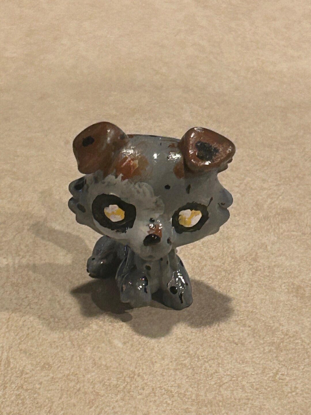 Lps Gray and Brown Paw up Collie Custom With Block Spots on It . - Etsy