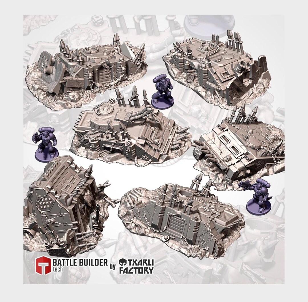 Chaos Wrecked Vehicles - Tanks - Miniature Terrain - RPG - Table Top ...