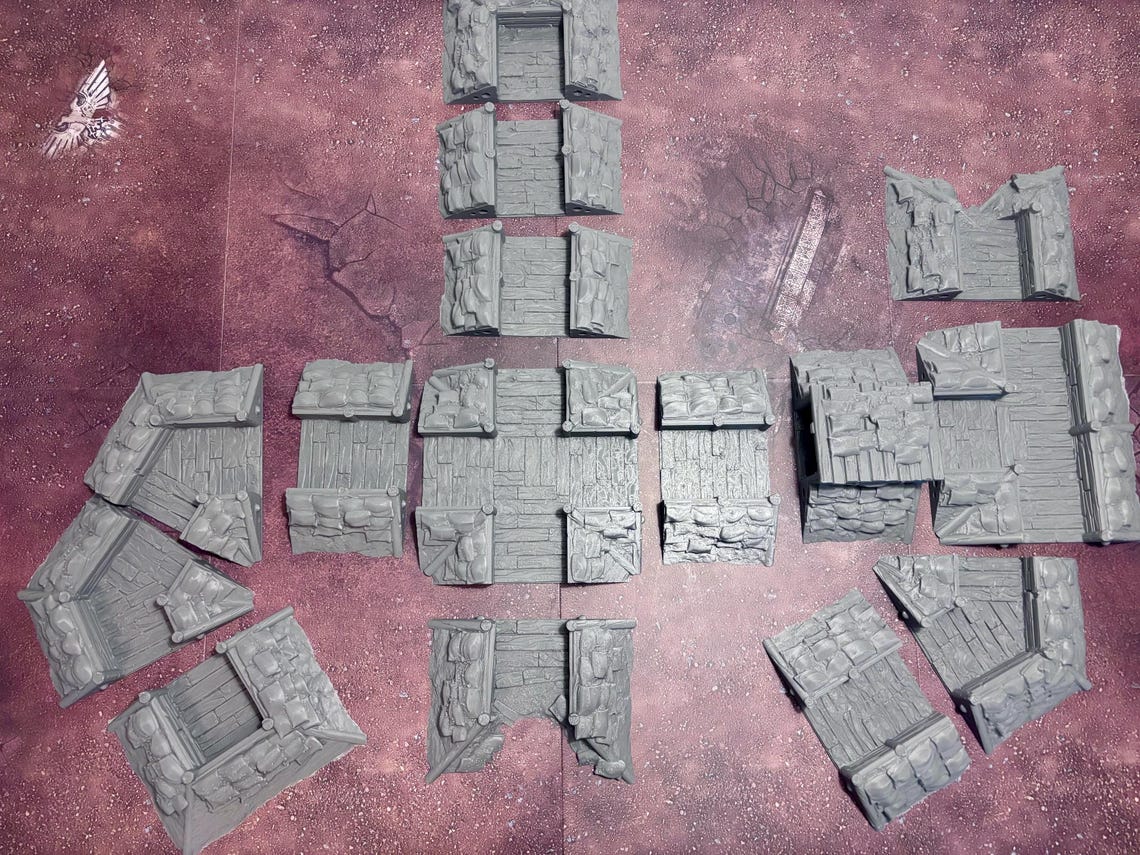 WW2 Modular Trench System - Miniature Terrain - Txarli Factory - RPG ...