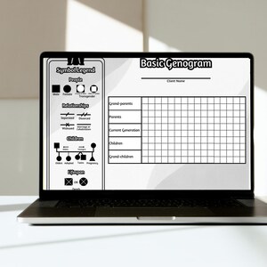 Printable Genogram Template With Symbol Legend (PDF & JPEG) - Etsy