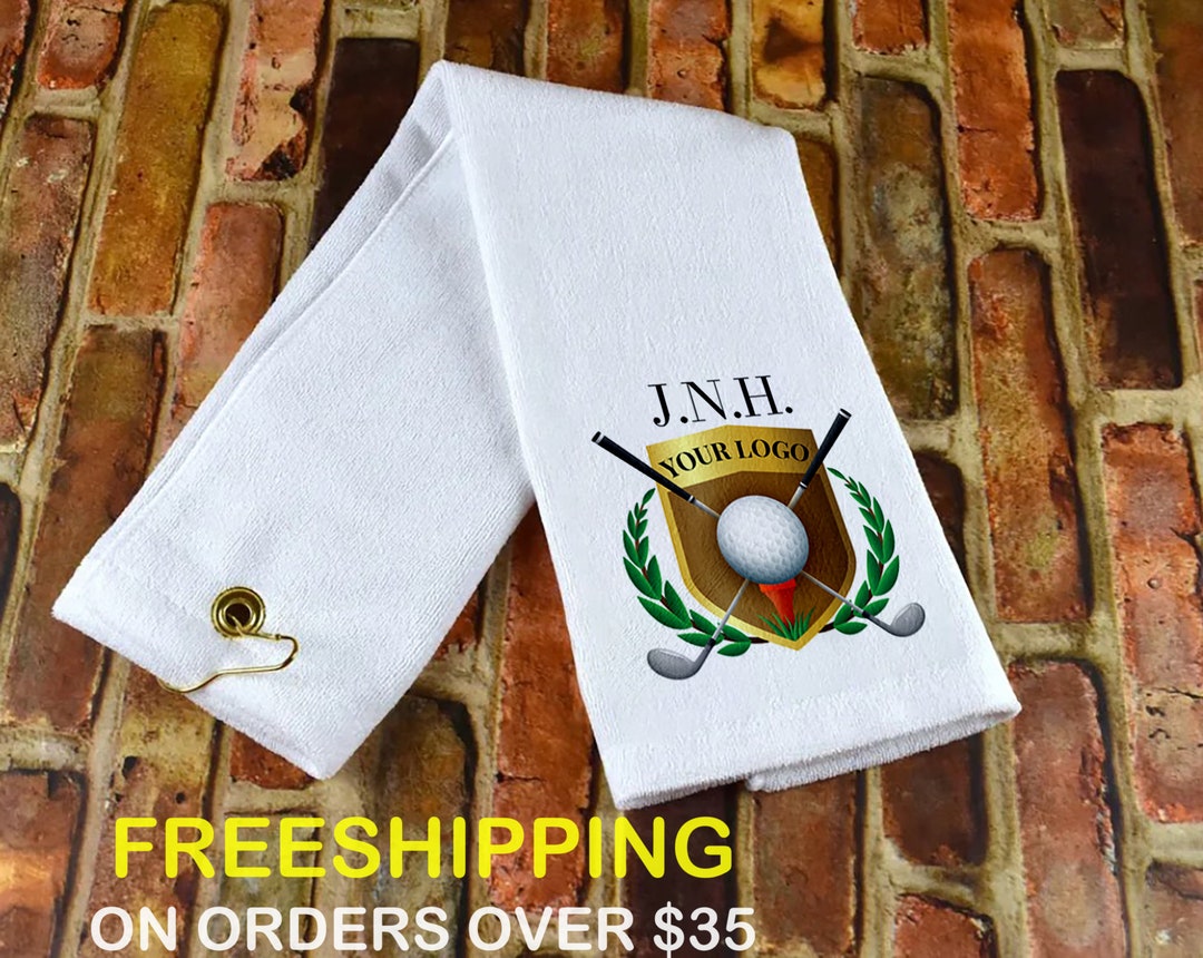 Custom Club Logo Golf Towel, Personalized Golf Towel, Golf Club Logo on ...