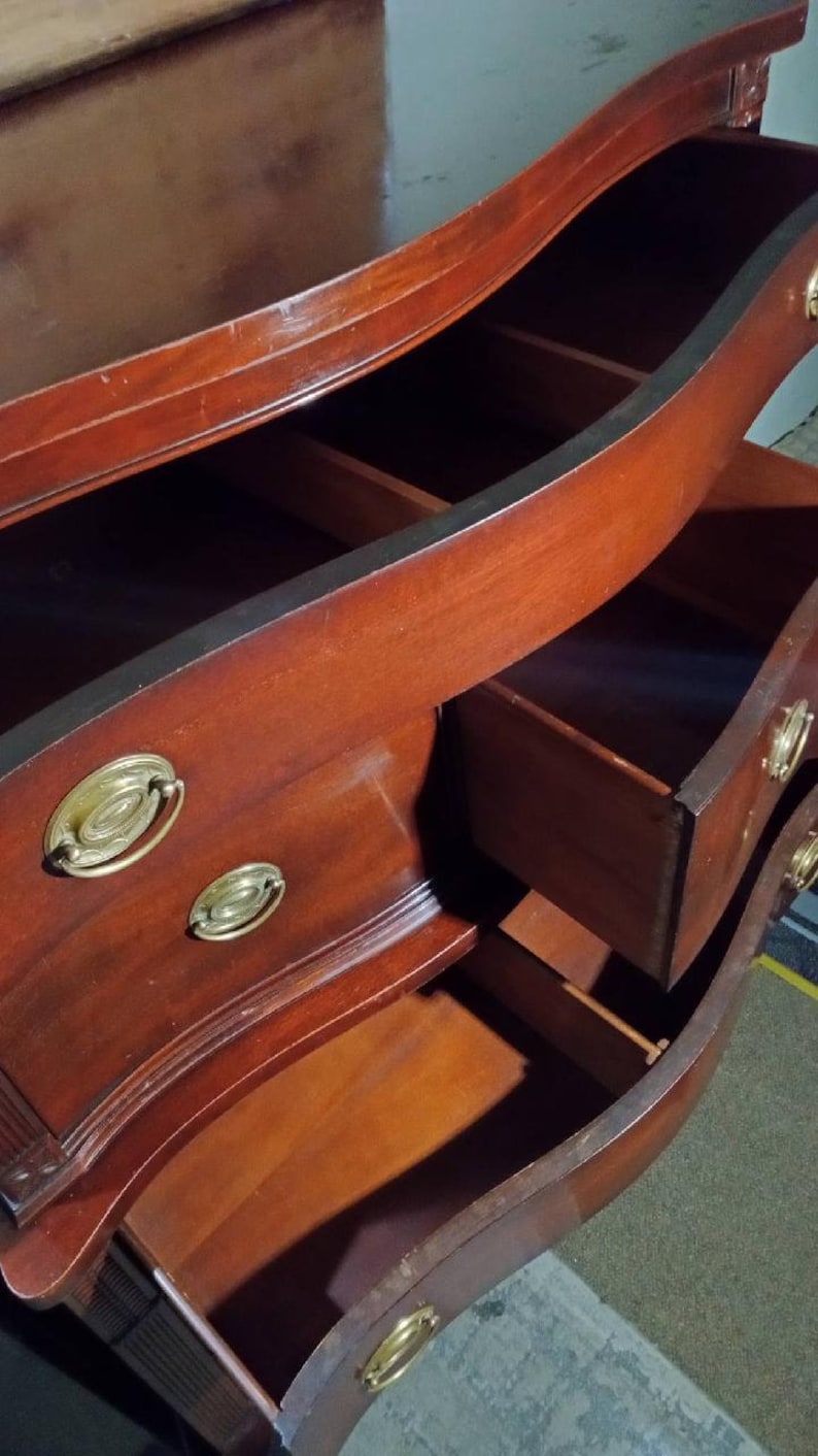 American Federal Era Mahogany Tall Boy Dresser - Etsy