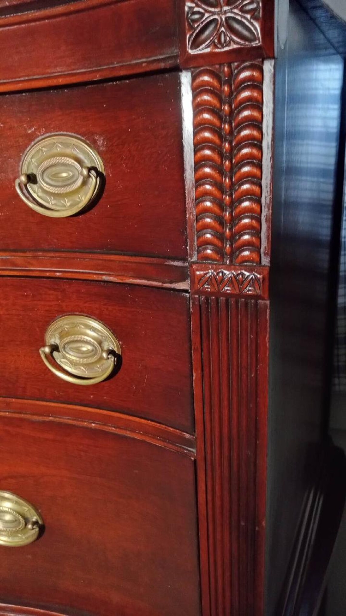 American Federal Era Mahogany Tall Boy Dresser - Etsy