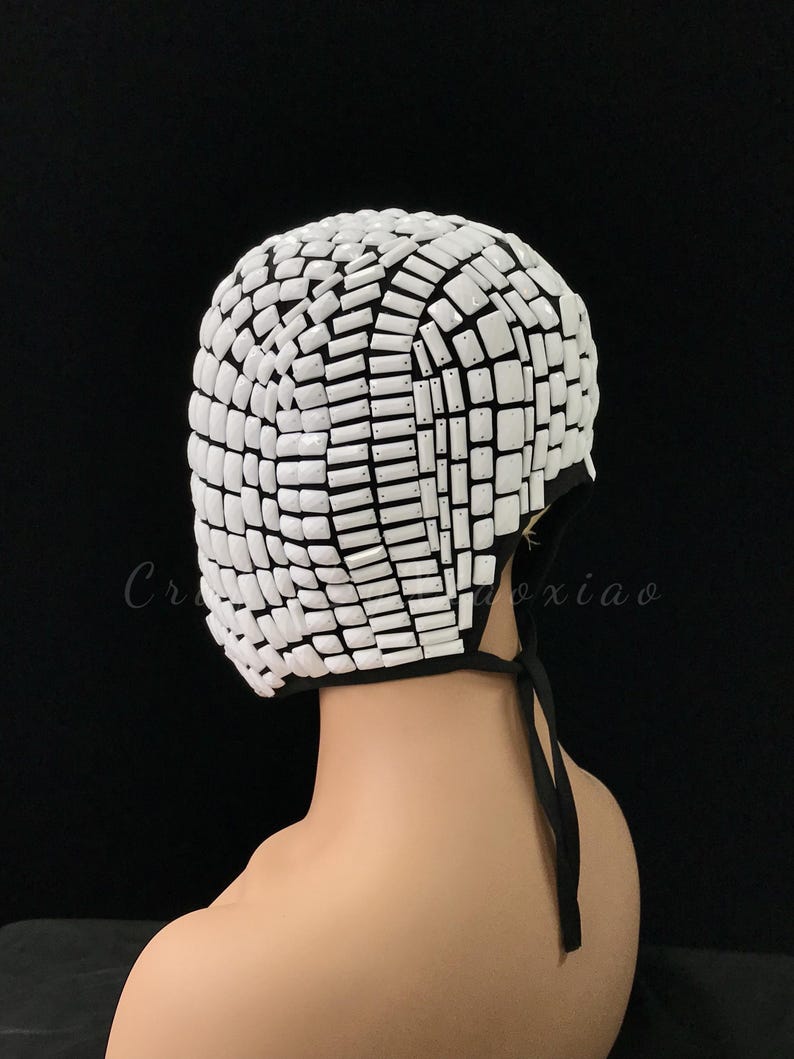 White Stone Haute Couture Mask: Masquerade, Rapper, Live Show - Etsy