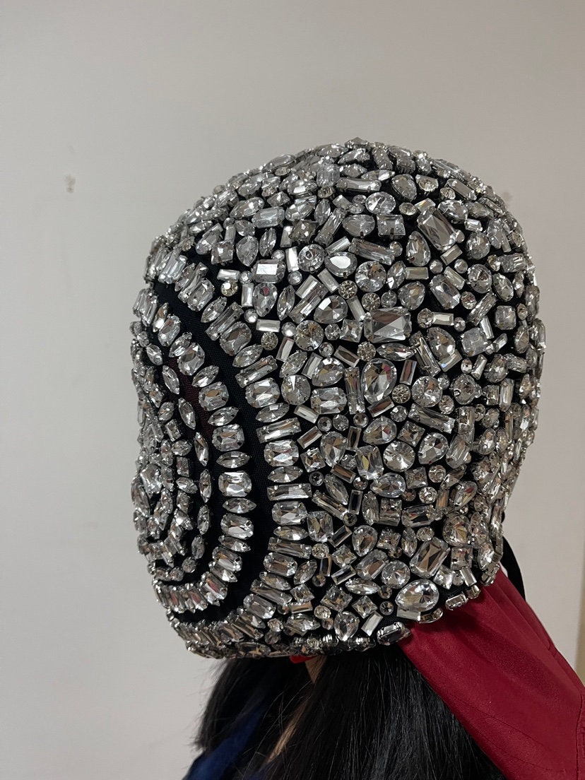 Jewelry Full Coverage Mask, Full Head Haute Couture Mask for Festival ...