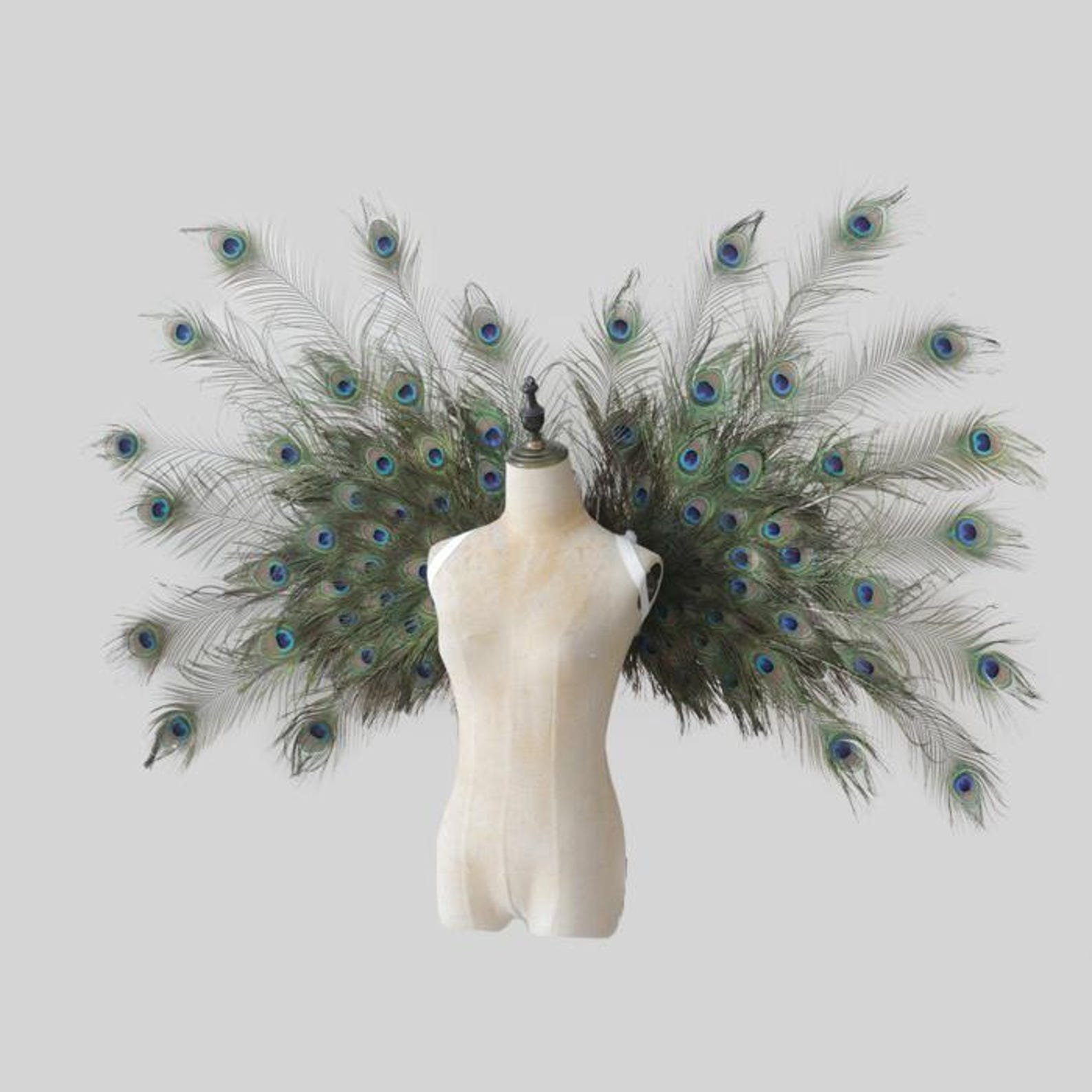 Extra Large Peacock Feather Angel Wings: Runway Showpiece Costume ...