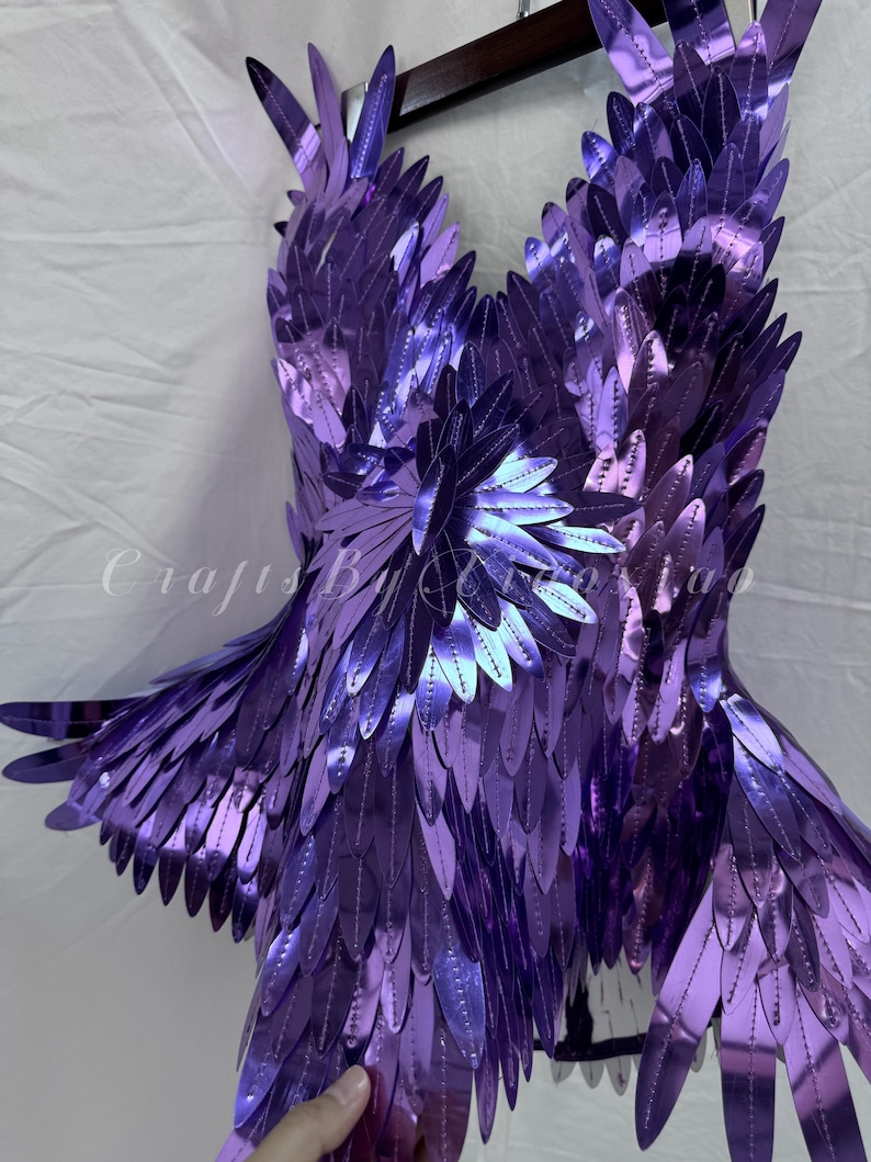 Futuristic Purple Metallic Bodysuit: Shimmering Corset Rave Outfit - Etsy