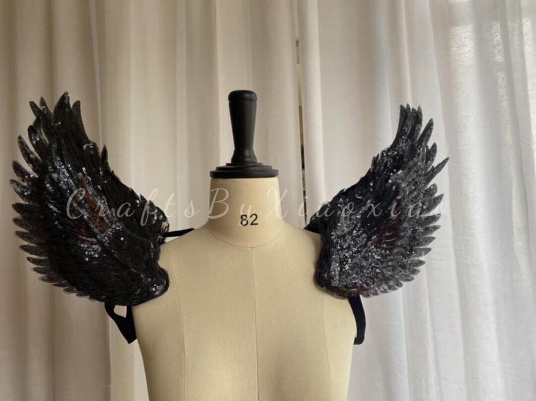 3D Sequin Shoulder Wings, Wings Epaulette, Wings Shoulder Jewelry ...