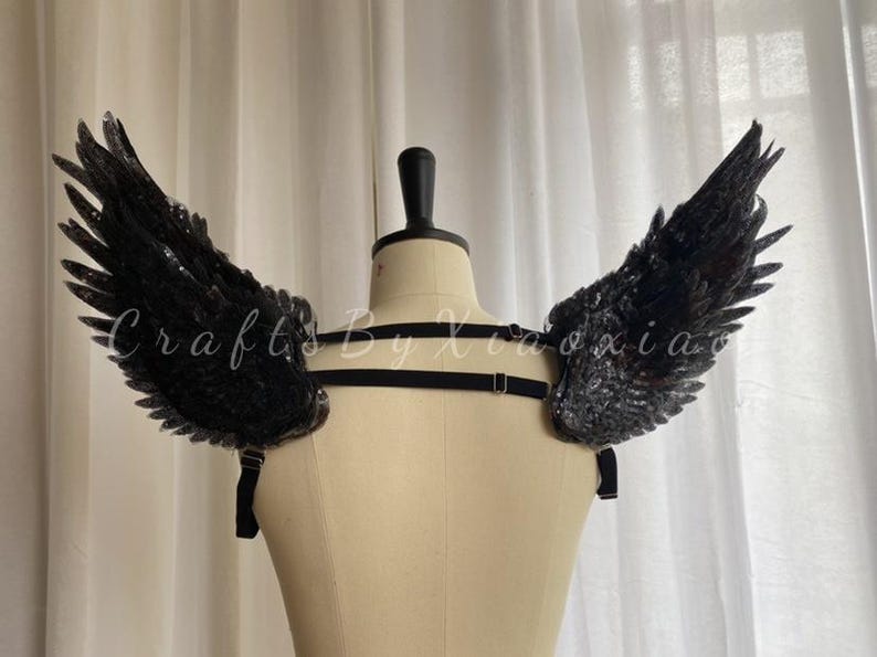 Sequin Shoulder Wings: Gothic Performance Epaulette - Etsy