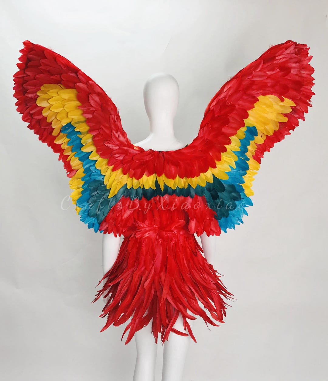 Rainbow Macaw Feather Set - Handmade LGBTQ Pride Month Celebration ...