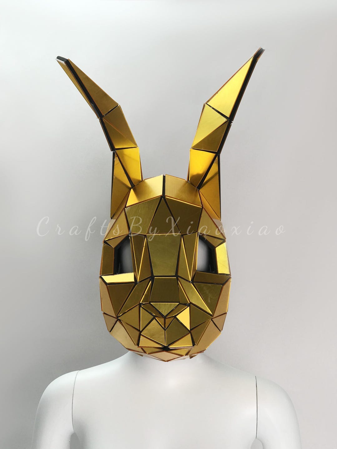 Sequin Bunny Mask: 3D Mirror Rabbit Mask for Cosplay & Masquerade - Etsy