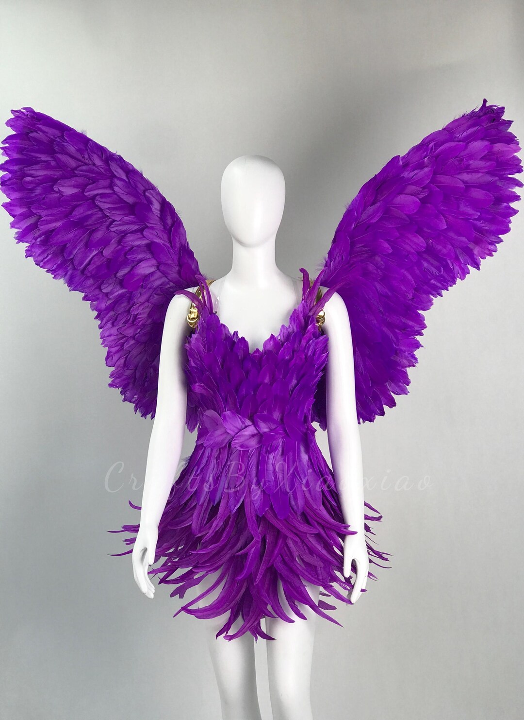 Handmade Purple Feather Angel Wings: Costume, Parties, Stage - Etsy