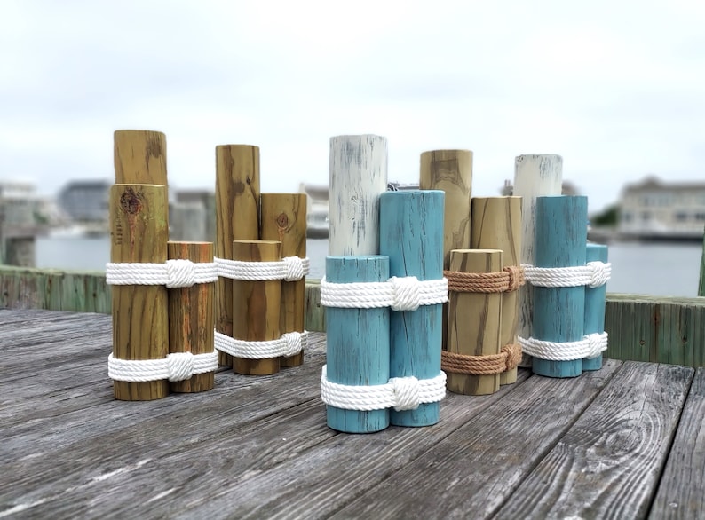 18" Nautical Dock Piling.3 Tier Coastal Dock Post.nice Addition to ...