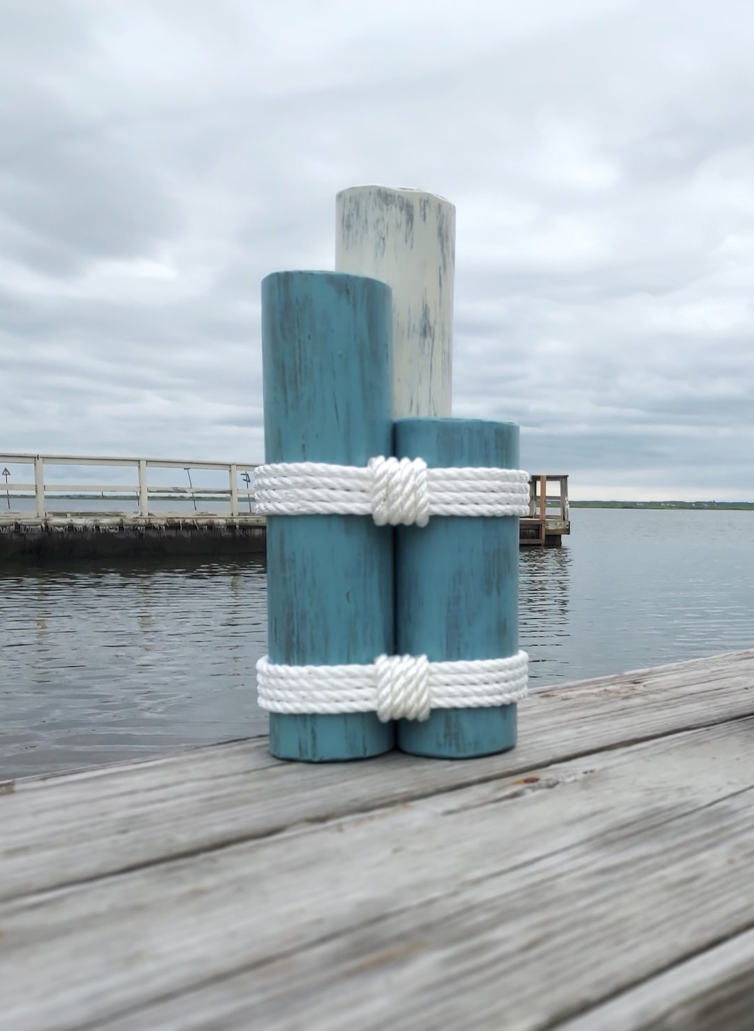 18" Nautical Dock Piling.3 Tier Coastal Dock Post.nice Addition to ...