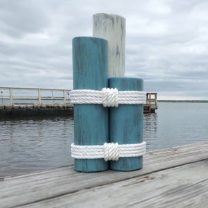 Coastal Dock Piling Decor: 18" Beach House Accent - Etsy