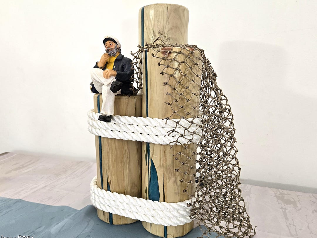 20" Nautical Piling Three Tier Piling Epoxy Resin Inlaid Piling - Etsy