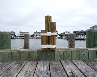 Pilings With Rope and Seagull Classy Nautical Indoor and Outdoor Decor ...