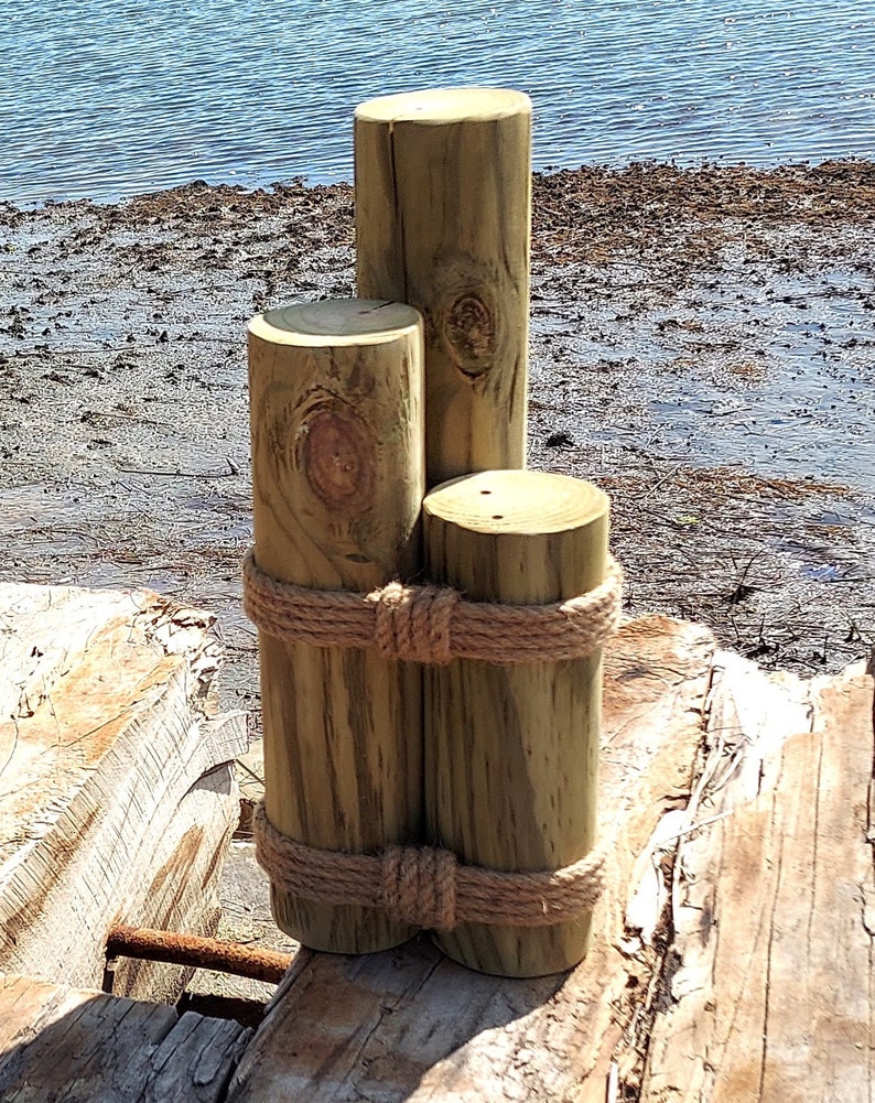 Nautical Dock Piling: 18" Coastal Beach House Decor - Etsy