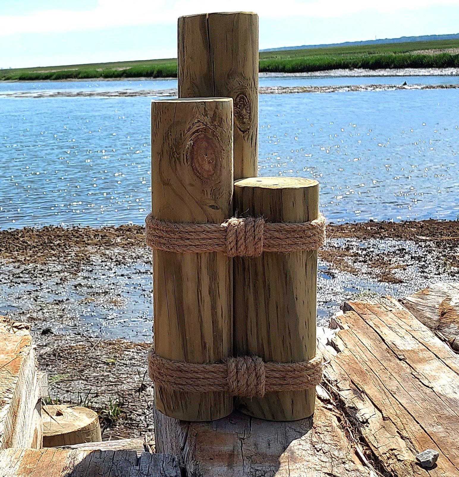 Nautical Dock Piling: 18" Coastal Beach House Decor - Etsy