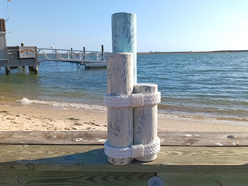 Nautical Piling Decor: 28" 3-tier Coastal Deck Posts - Etsy