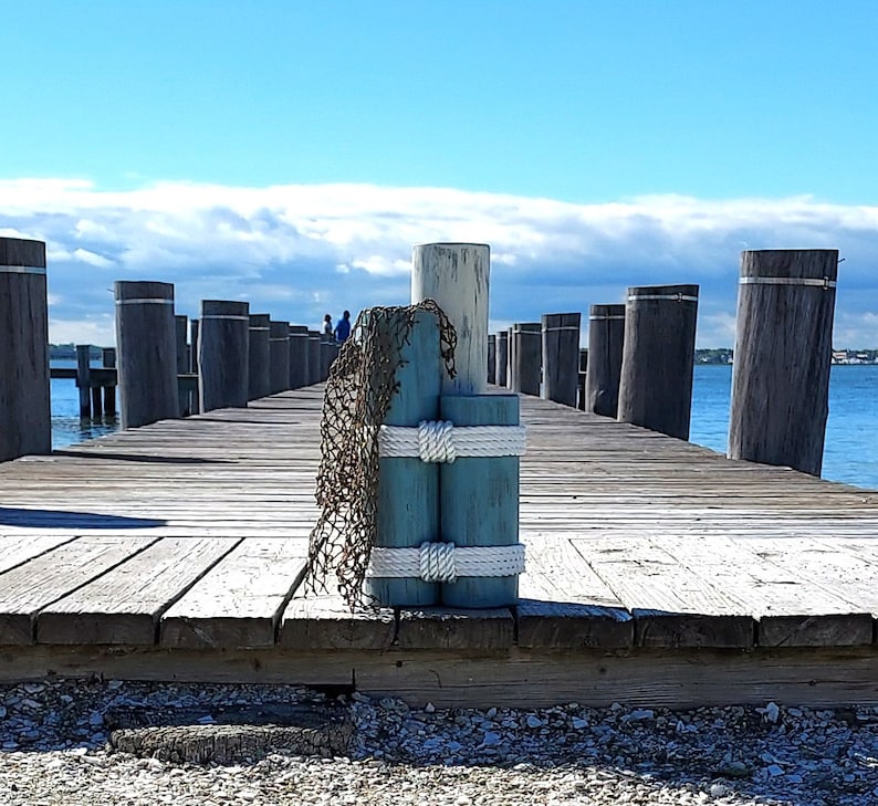 Coastal Dock Piling Decor: 18" Beach House Accent - Etsy