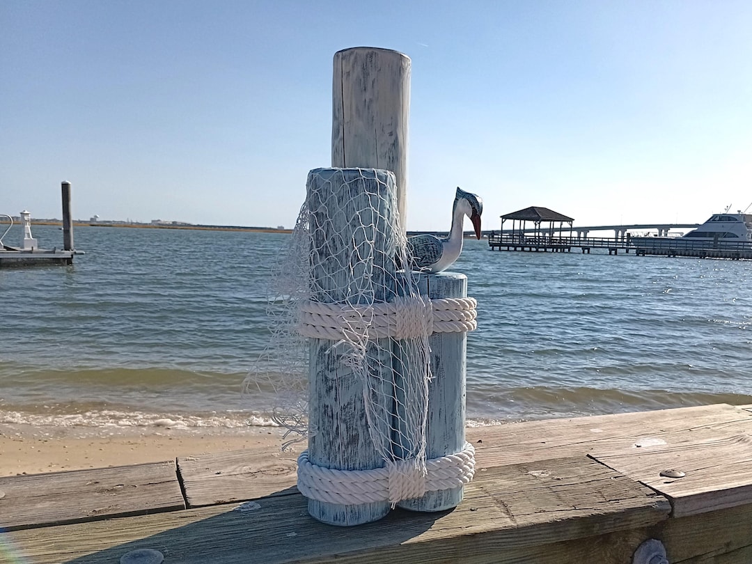 Nautical Piling Decor: 28" Coastal Deck Posts - Etsy