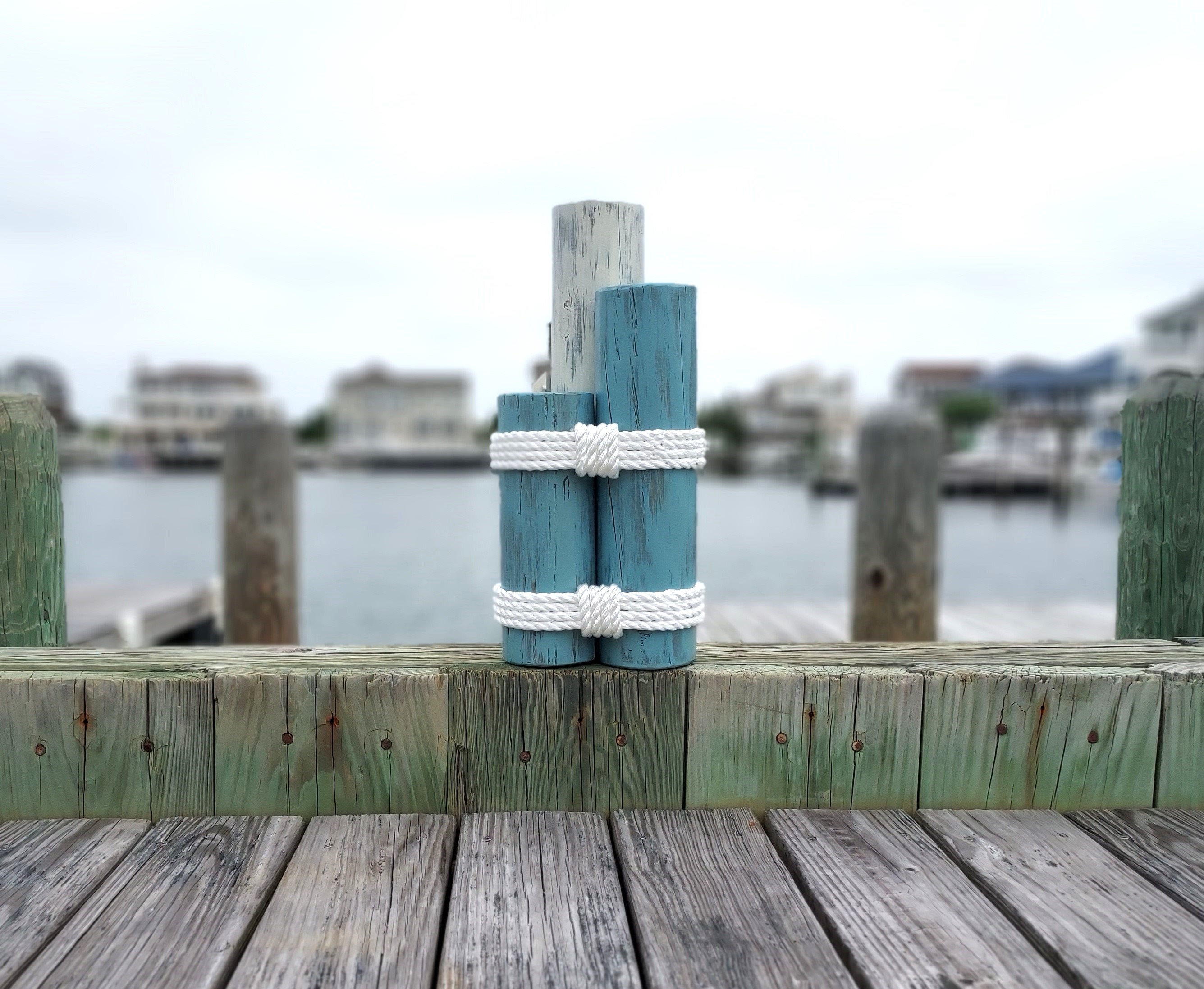 18" Nautical Dock Piling.3 Tier Coastal Dock Post.nice Addition to ...