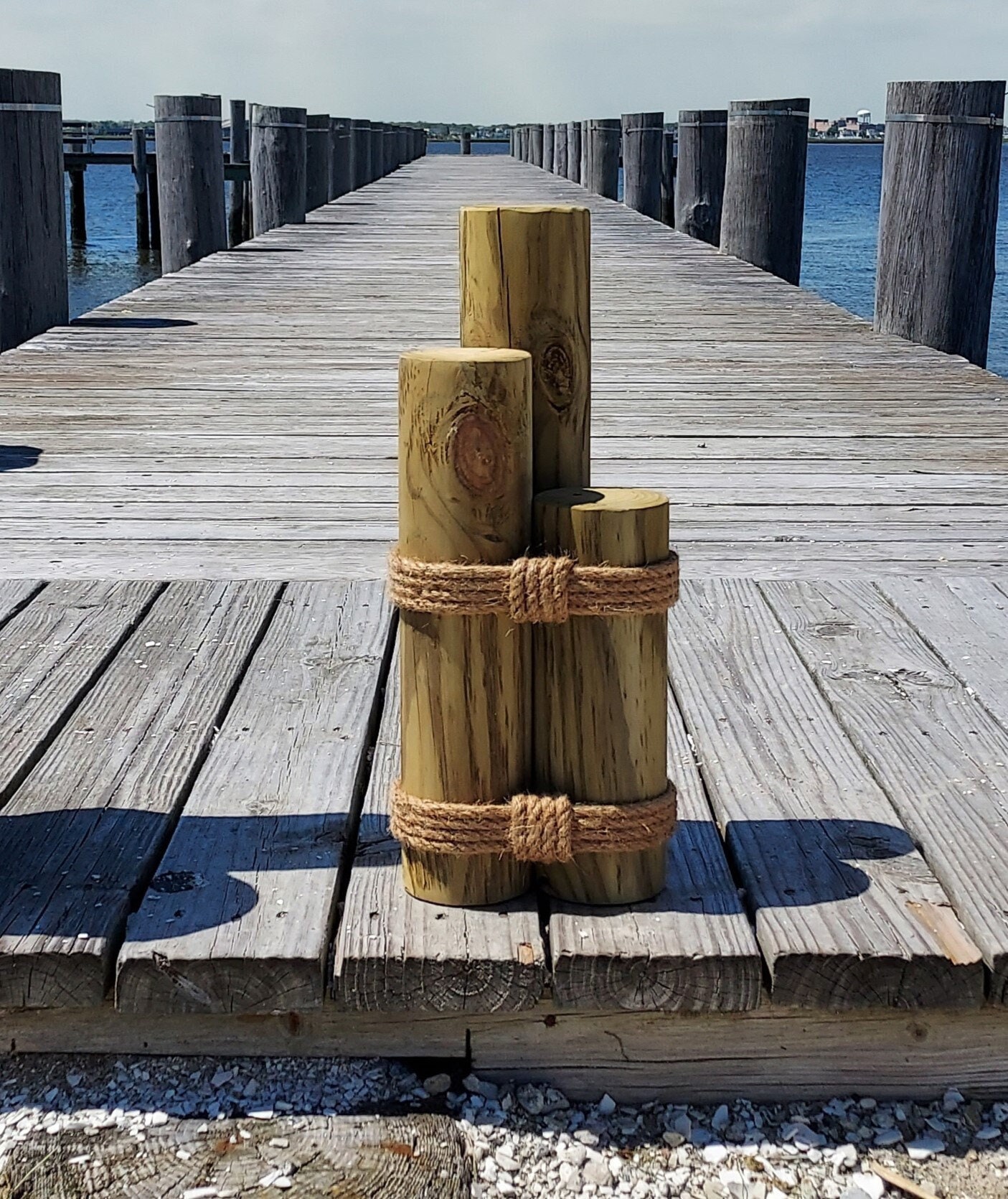 18" Nautical Dock Piling.3 Tier Coastal Dock Post.nice Addition to ...